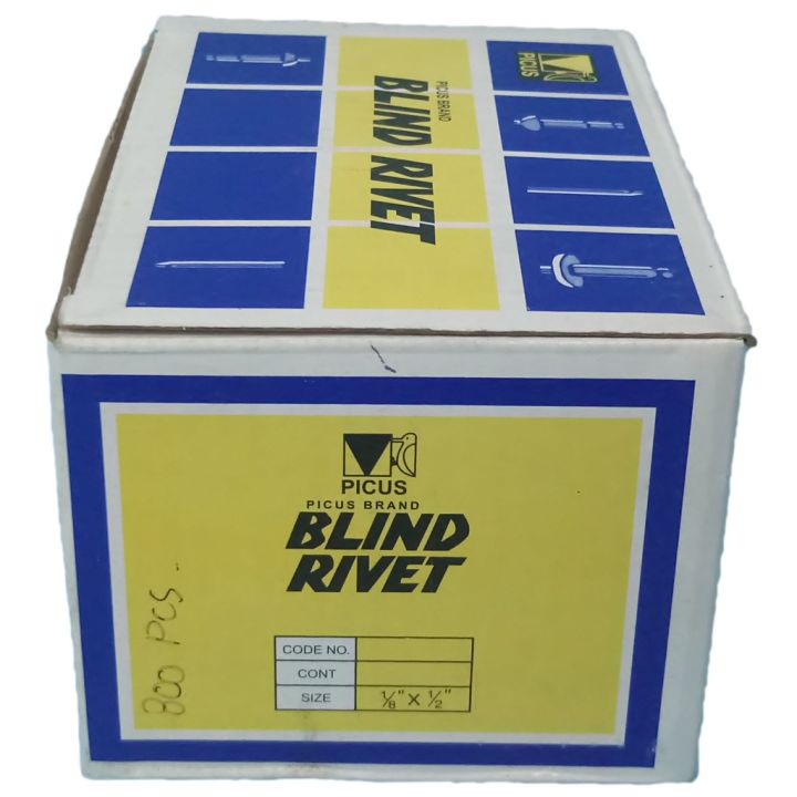 BLIND RIVETS(PER BOX)HIGH QUALITY (1/8 x 3/4 - 1/8 x 1/2 - 5/32 x 1/2 ...