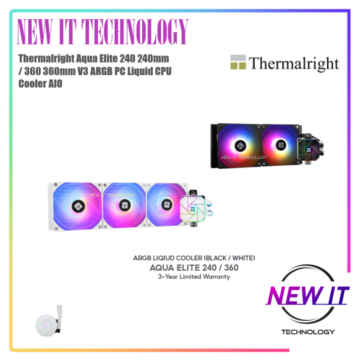 Thermalright Aqua Elite 120 120mm / 240 240mm / 360 360mm V3 ARGB PC ...