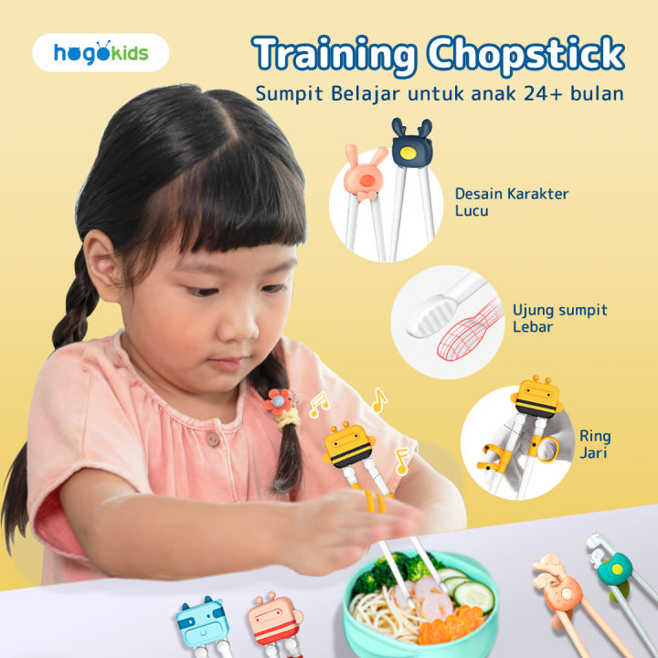 HOGOKIDS Learning Chopsticks Kid | Sumpit Belajar Anak Sangat Aman untuk Anak (24 Bulan ...