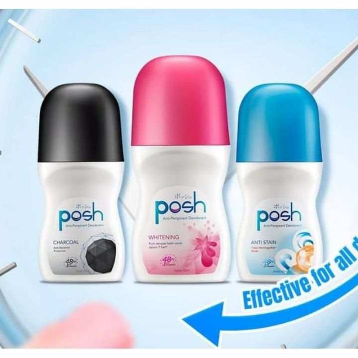 ROLL ON POSH ANTI PERSPIRANT DEODORANT 50ML-ORIGINAL 100% | Lazada ...