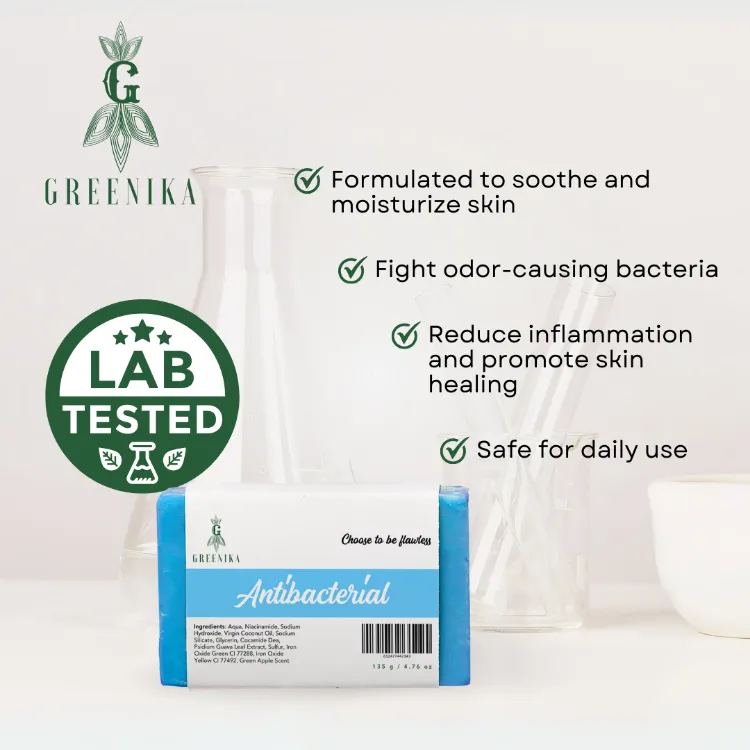 ANTI-BACTERIAL + ANTI-ODOR Greenika Antibacterial Soap Organic Anti ...