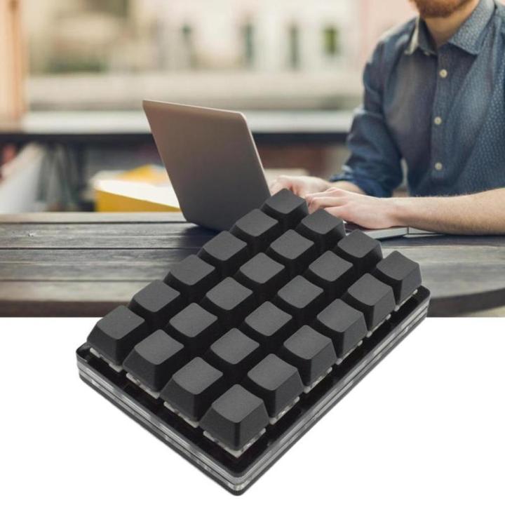 Black 24-key Keypad Mechanical Keyboard Custom Shortcuts Macros Hardware Click F0e4 Programmable ...