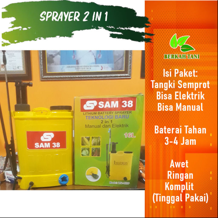 Tangki Semprot 2 in 1 Bisa Elektrik Bisa Manual 16 Liter Bintang Berkah ...