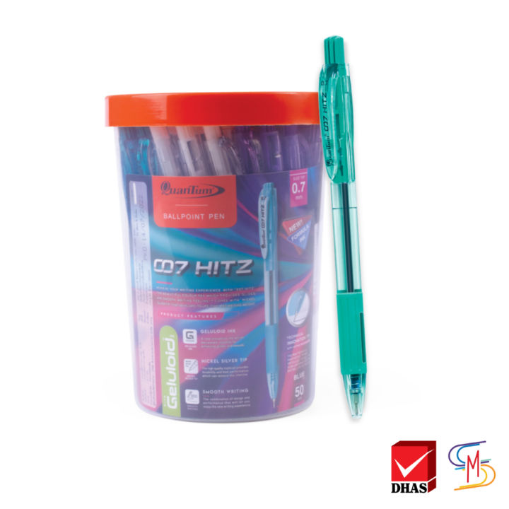 Quantum ปากกา ปากกาลูกลื่น 007 Hitz กระบอก 50 ด้าม | Lazada.co.th