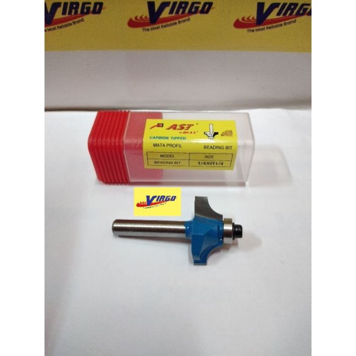 AST BEADING BIT 1/4 × R1/4 ( 6MM ) MATA PROFIL KAYU PROFILE ROUTER BB ...