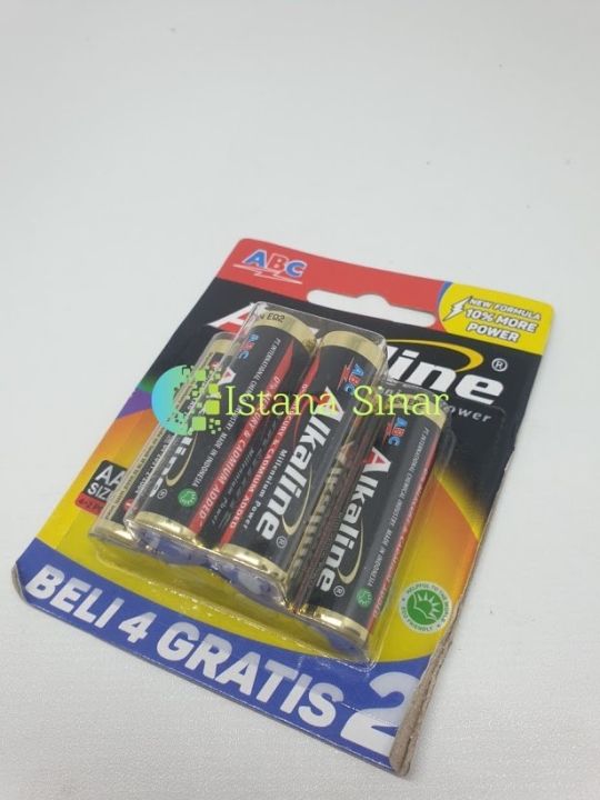 batre ABC alkaline AA isi 6 pcs / A2 / baterai / battery | Lazada Indonesia