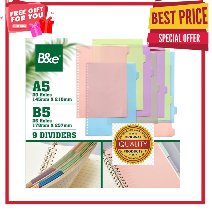 Binder Divider Index Page Index Separator Notebook Divider (9 pcs/Set ...