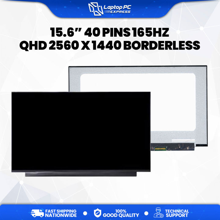 PC Tech Laptop LCD Screen 15.6 inches 40 Pins 165Hz QHD 2560 x 1440 ...