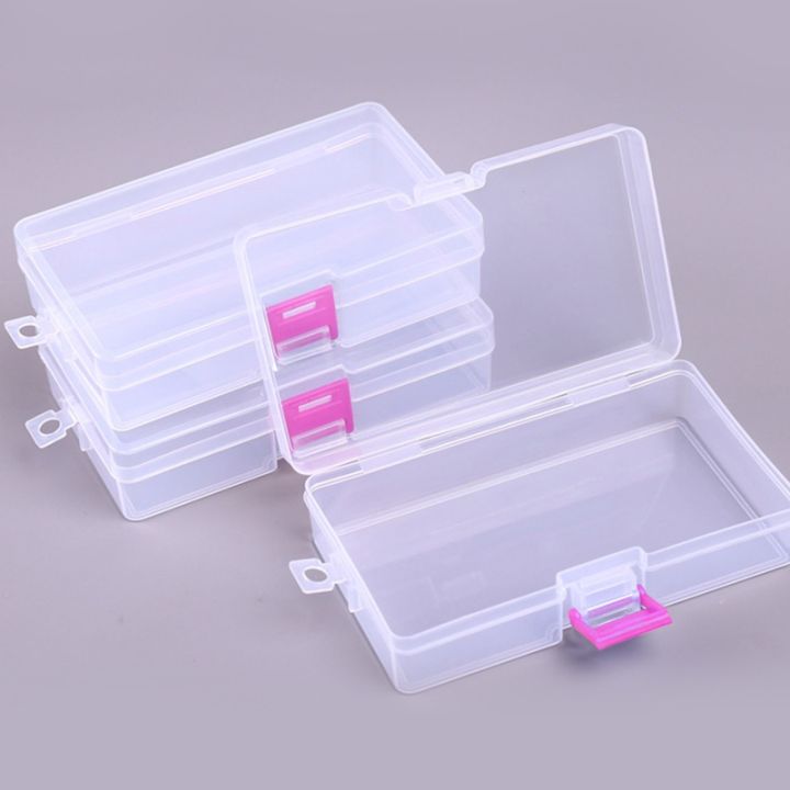 Transparent Rectangle Storage Box Portable Plastic Storage Case with ...