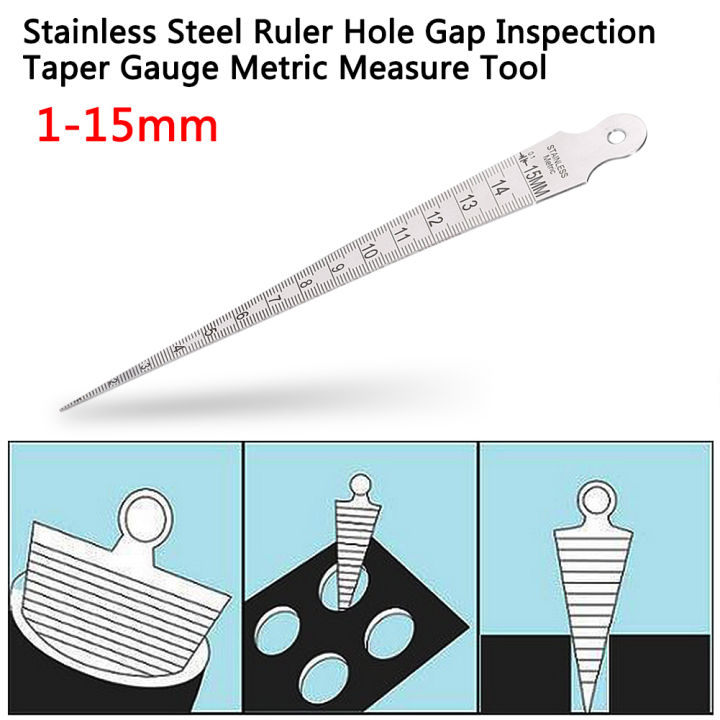 Welding Gauge Stainless Steel Ruler Welding Taper Gauge for Internal ...