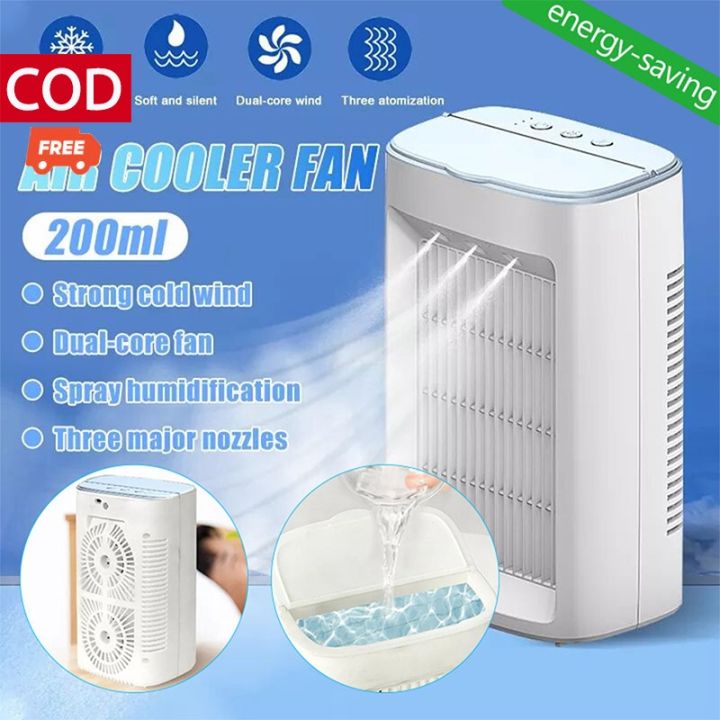 Portable Air Cooler Multifunction Mini Fan USB Water Spray Mist Air ...
