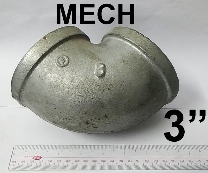 MECH GI ELBOW 3" X 90° SCH40 STANDARD THREADED WITH UL AND SA MARKING ...