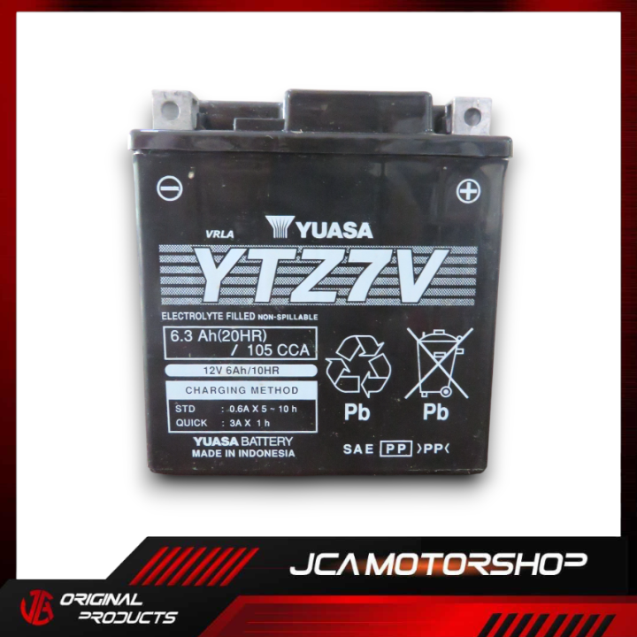 ORIGINAL YUASA MOTORCYCLE BATTERY YTZ7V (121mm X 111mm X 70mm) FOR NMAX, AEROX ETC. | Lazada PH