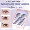 MLEN DIARY Cluster 3D Sun Moon Lashes Self-Adhesive Reusable DIY C Curl ...
