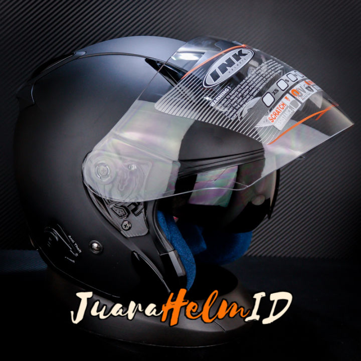 INK HELM METRO2 SOLID / BLACK DOFF / Metro-2 HALF FACE | Lazada Indonesia