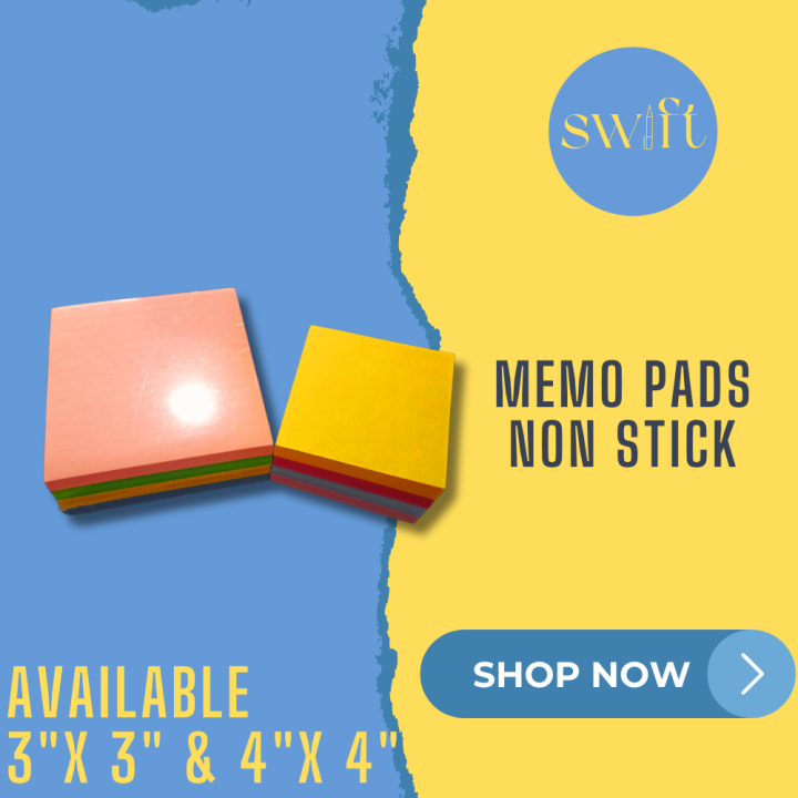 Non Sticky Notes Memo Pads – 400 Sheets, 4 Colors, 2 Sizes (3x3 & 4x4 ...