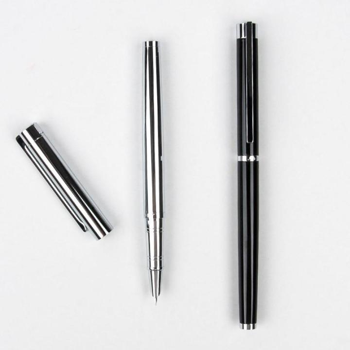 Hot New Jinhao 126 Executive Complete Silver Fine Hooded Nib Fountain ...