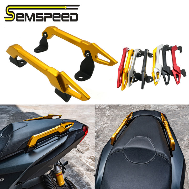 SEMSPEED Motorcycle Rear Grab Bars Passenger Rear Seat Grab Rail Handle Bracket For Honda ADV ...