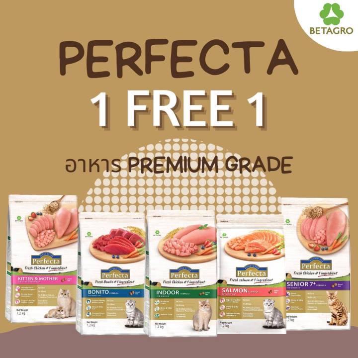 1 แถม 1 !!! มาอีกแล้ว !!!! Perfecta Cat เพอร์เฟคต้า อาหารแมว เกรดพรีเมี ...