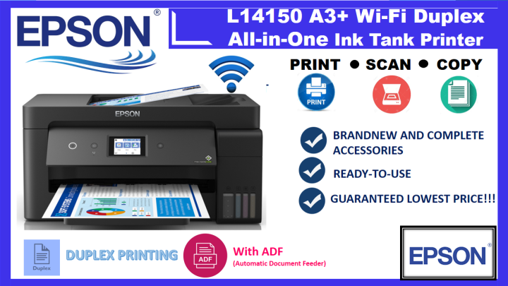 Epson EcoTank L14150 A3+ Wi-Fi Duplex Wide-Format All-in-One Ink Tank ...