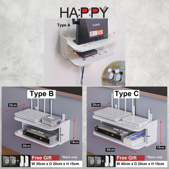 Router rack TV box Rack Set-Top Box Storage Shelf Wall Modem Holder ...