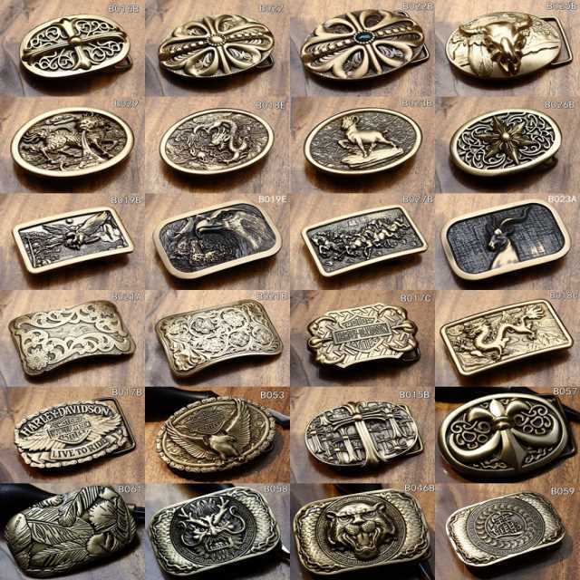 Pure Copper Belt Buckle Retro Dragon Design Kirin Sheep Eagle Belt ...