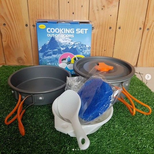 COOKING SET CAMPING DS-200 ALAT MASAK CAMPING LENGKAP COOKING SET KEMAH ...