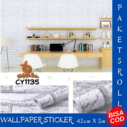 PAKET Wallpaper 5ROLL Stiker Dinding Motif Dan Karakter Premium Quality MOTIF SALUR / MODERN ...