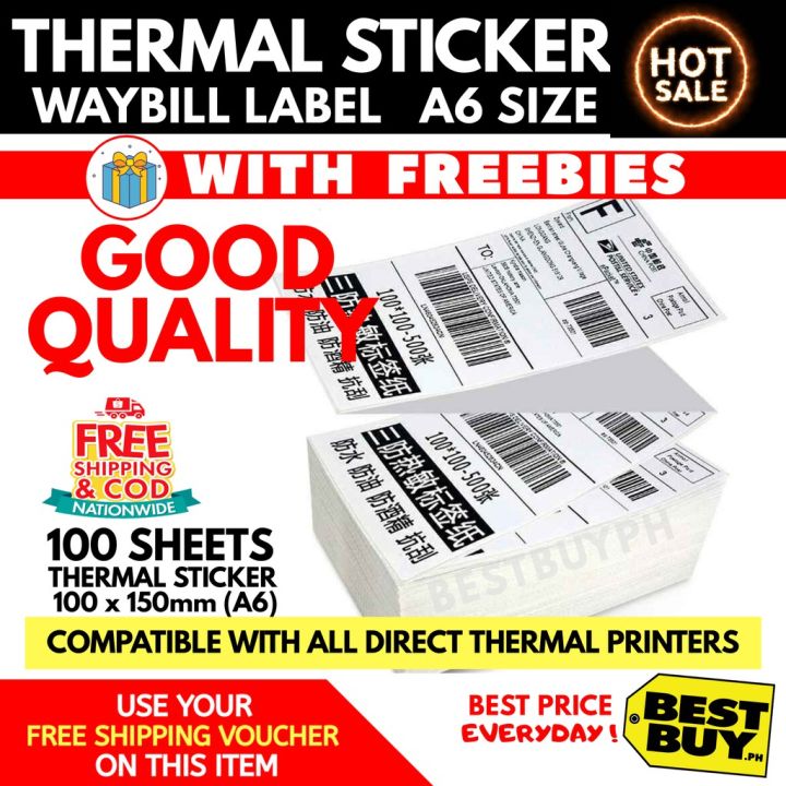 A6 Paper Roll Fold Stack Airway Bill Sticker Thermal Label AWB ...