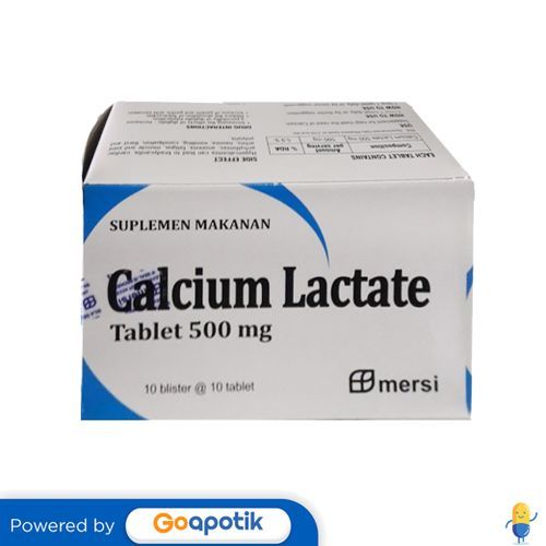 Calcium Lactate Mersifarma 500 Mg Box 100 Tablet | Lazada Indonesia