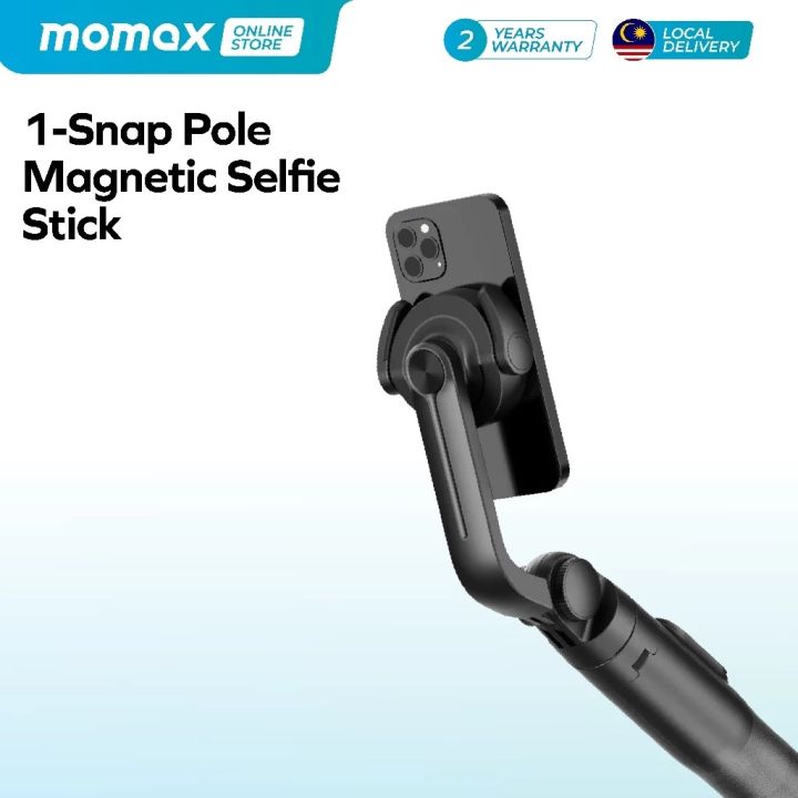 Momax 1-Snap Pole Magnetic Tripod Selfie Stick with Wireless Remote ...