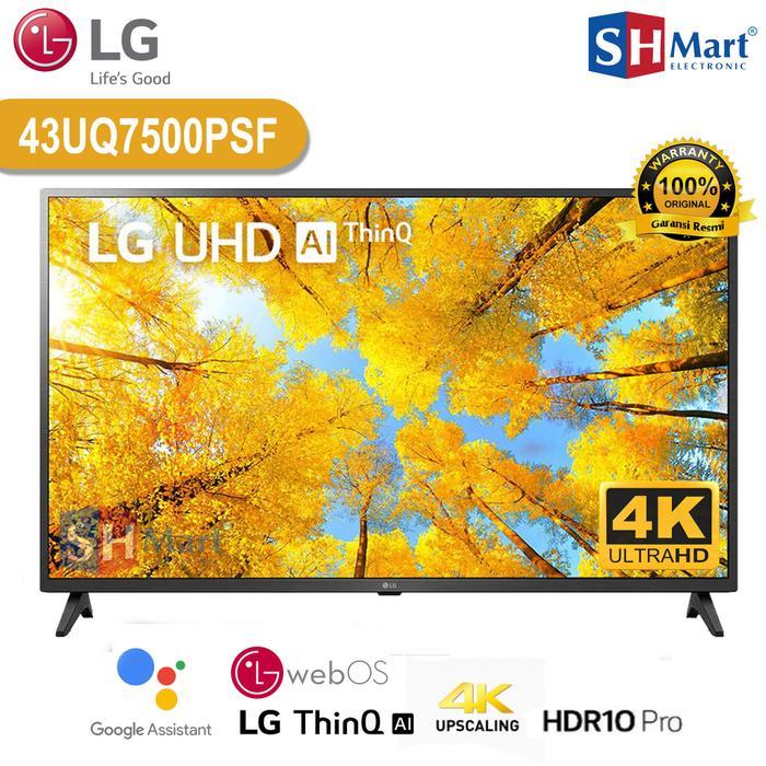 SMART TV LG 43 INCH 43UQ7500 / 43UR7500 UHD 4K HDR GARANSI RESMI (MEDAN ...