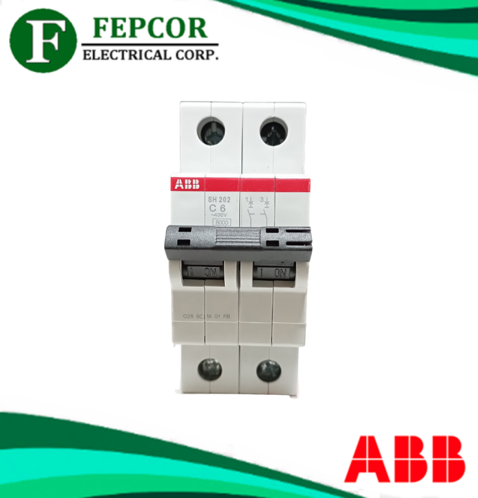 ABB MCB Miniature Circuit Breaker SH200 6AT-40AT 2Pole | Lazada PH