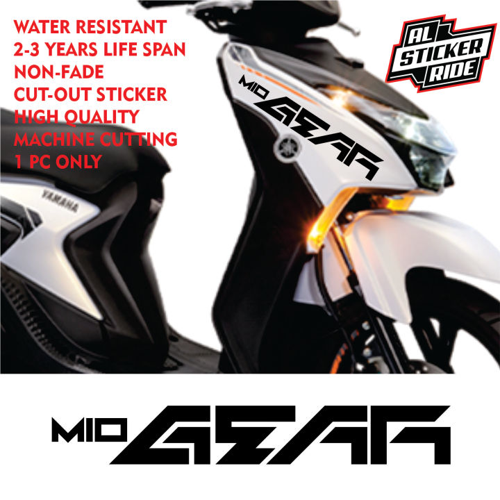 KADIKIT Yamaha Mio Gear High Quality Water Resistant Stickers (1pcs ...