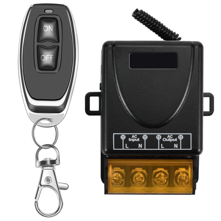 433MHz 220V Water Pump Remote Control Switch 1Ch 30A Receiver Module ON ...