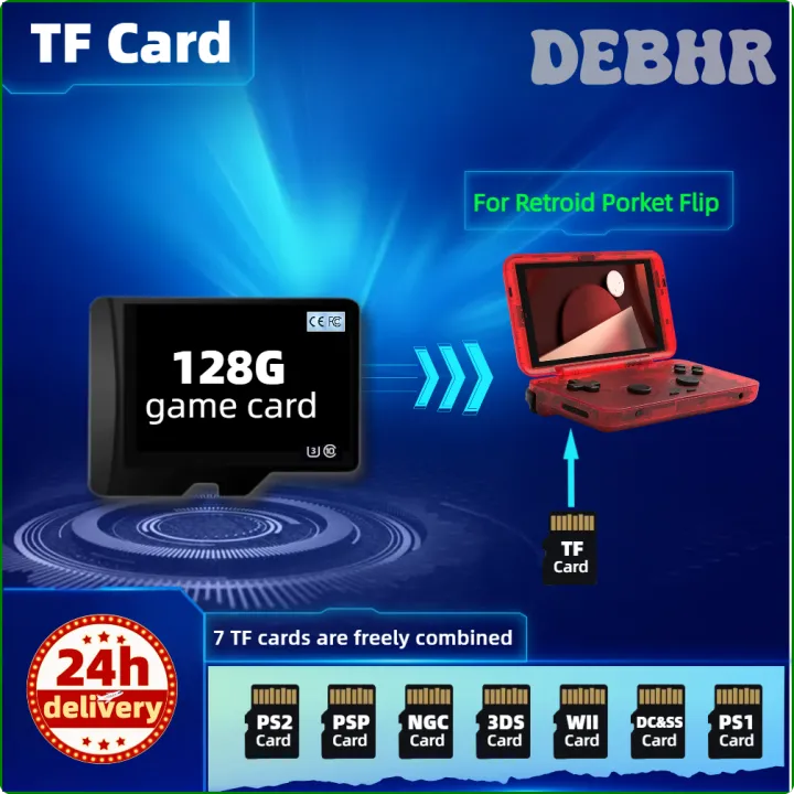 DEBHR TF Game Card For Retroid Pocket Flip 3 Plus Memory PS2 PSP PS1 ...