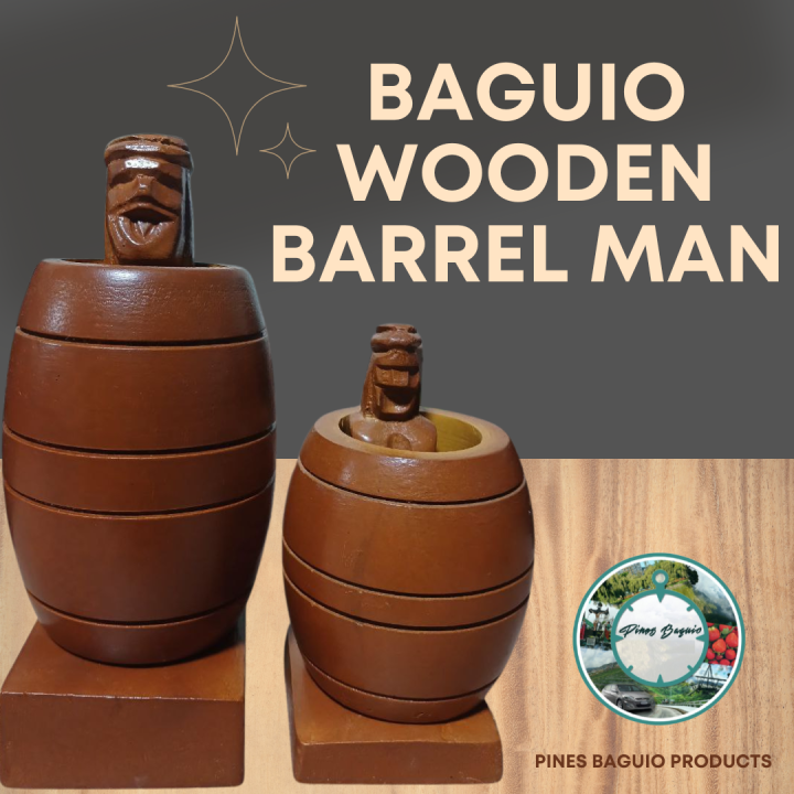 Baguio Decor - Wooden Barrel Man | Lazada PH