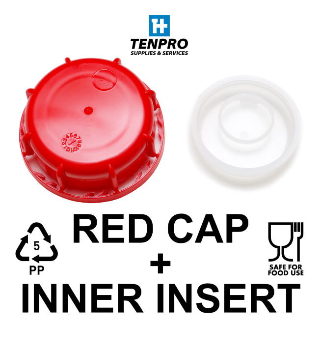 [100 Pcs] NEW Red Cap Inner Insert for 25L 20L 10L 25 20 10 Liter Jerry ...