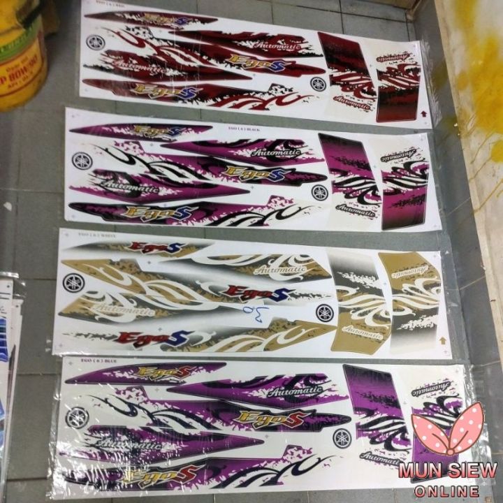 Sticker Body Cover Set (6) Yamaha Egos Ego S Stripe Stiker | Lazada