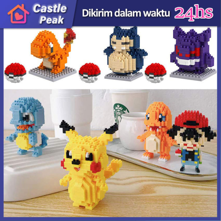 Juno Mainan Balok Pokemon Nano Blocks Micro Blocks Miniatur Pokemon ...