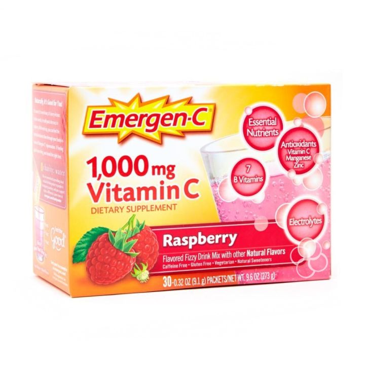 Emergen-C 1000mg Vitamin C Raspberry Drink Mix 30 x 9.1g | Lazada PH