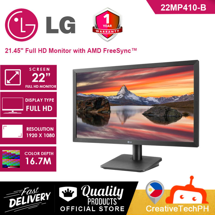 NEW LG Full HD Monitor 22MP410-B 21.45'' Full HD Monitor with AMD FreeSync™ | Lazada PH