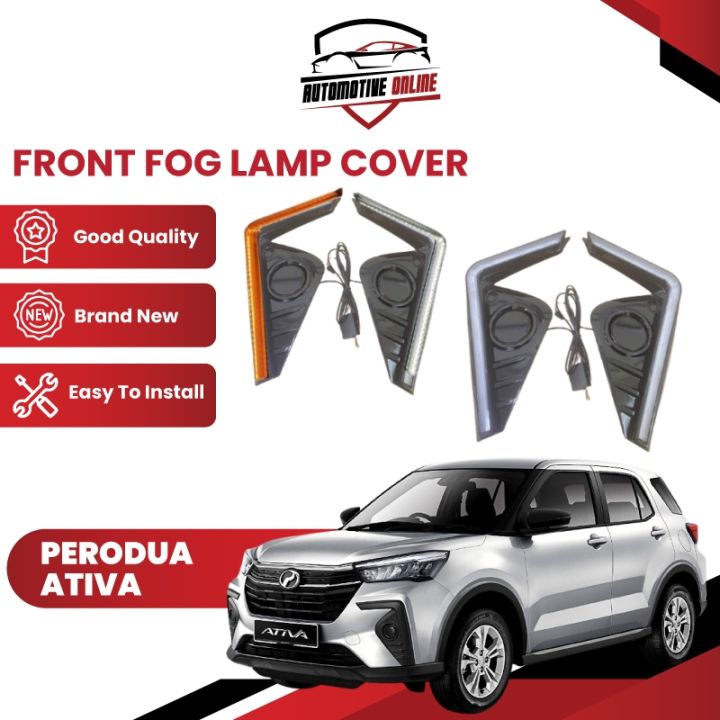 Perodua Ativa Front Fog Lamp Cover LED Daylight Foglamp Cover Foglight ...