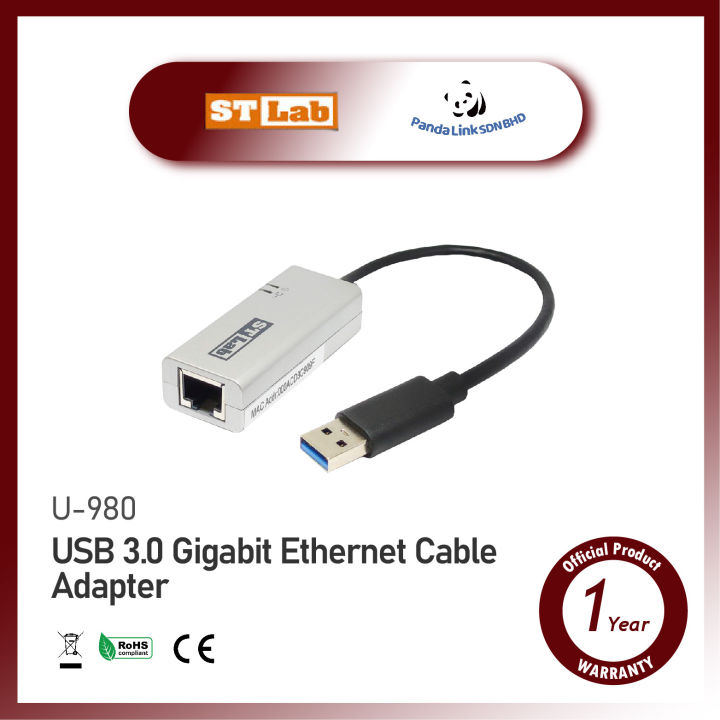 ST-LAB U-980 USB3.0 Gigabit Ethernet Cable Adapter | Lazada