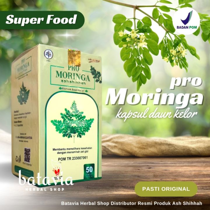 Pro Moringa Kapsul Ekstrak Daun kelor Ash Shihhah Super Food | Lazada ...