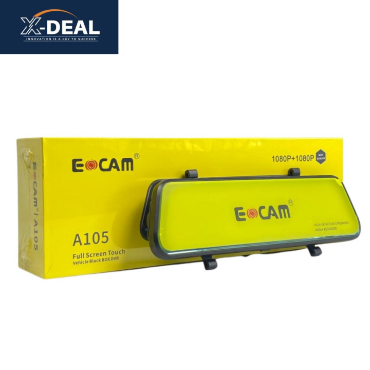 ECAM A105 10 Inch Touch Screen Car DVR Recorder Dash Cam 1080P Night ...