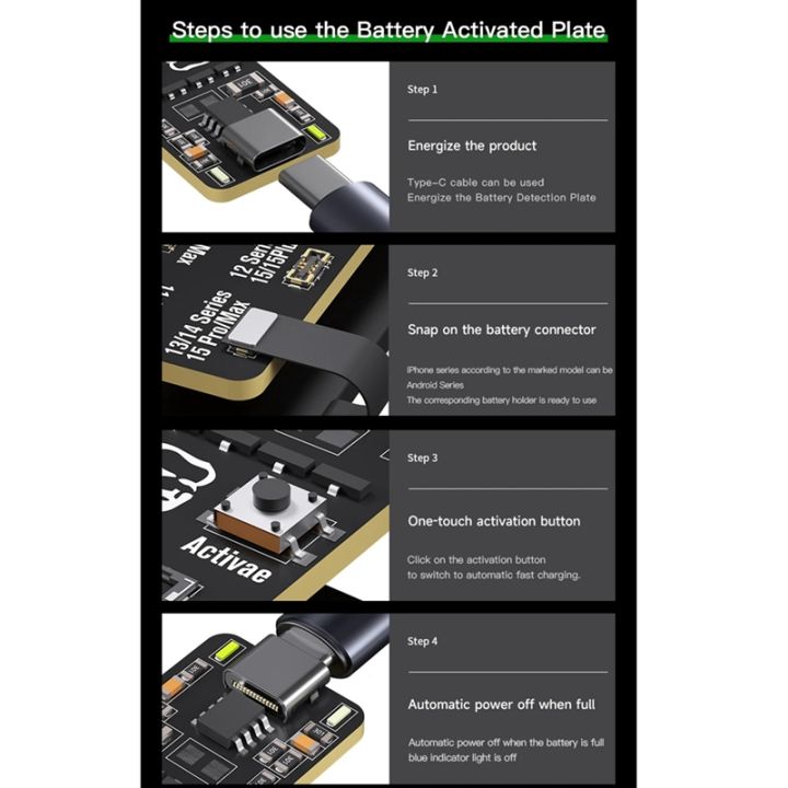 MECHANIC F009 Battery Active Panel Fast Charge Detection Board for 5-15 ...