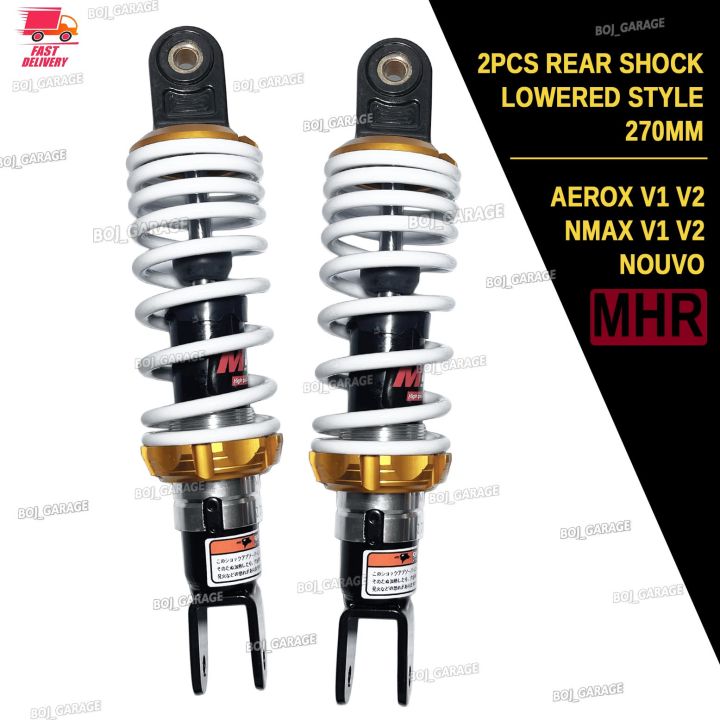 YAMAHA AEROX V1 V2 NMAX V1 V2 NOUVO LOWERED STYLE MHR WHITE 2 PCS SET ...