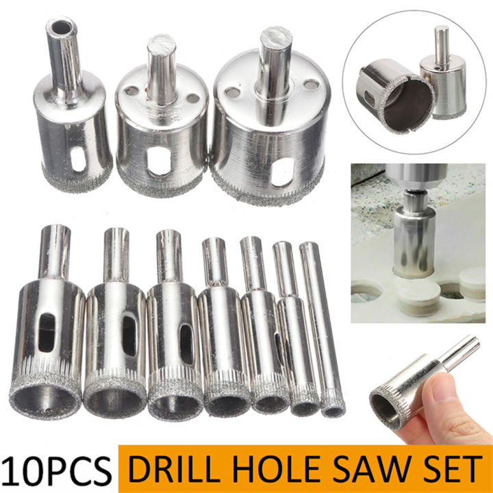 【High Rigidity Diamond】5/10PCS Diamond Hole Saw 3-50mm 6-32mm Drill Bit ...