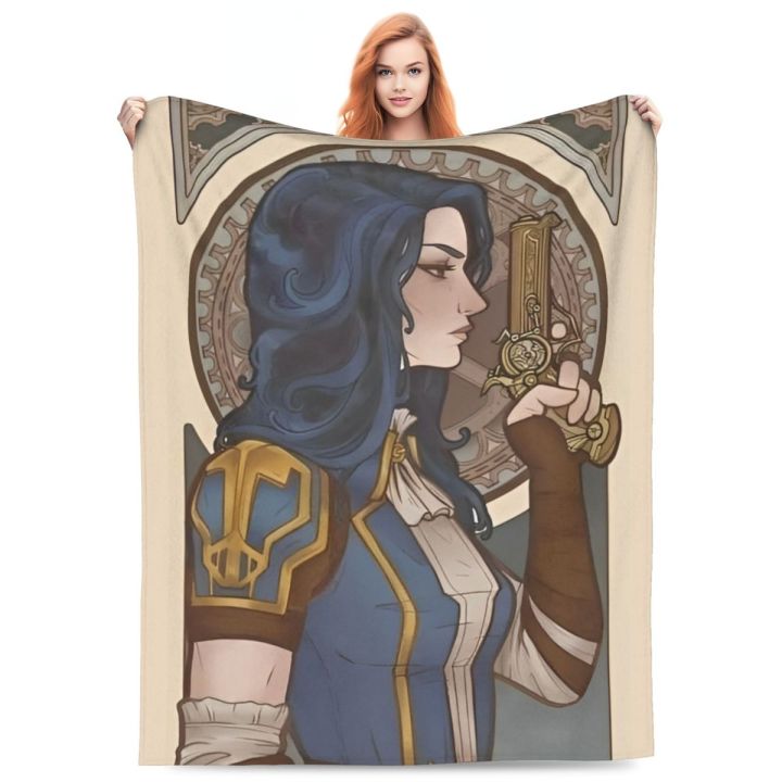 2D03928 Arcane Caitlyn Game Super Soft Blankets Travel Plush Throw ...